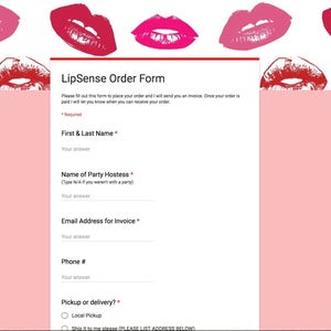 Lipsense® Order Form - Etsy