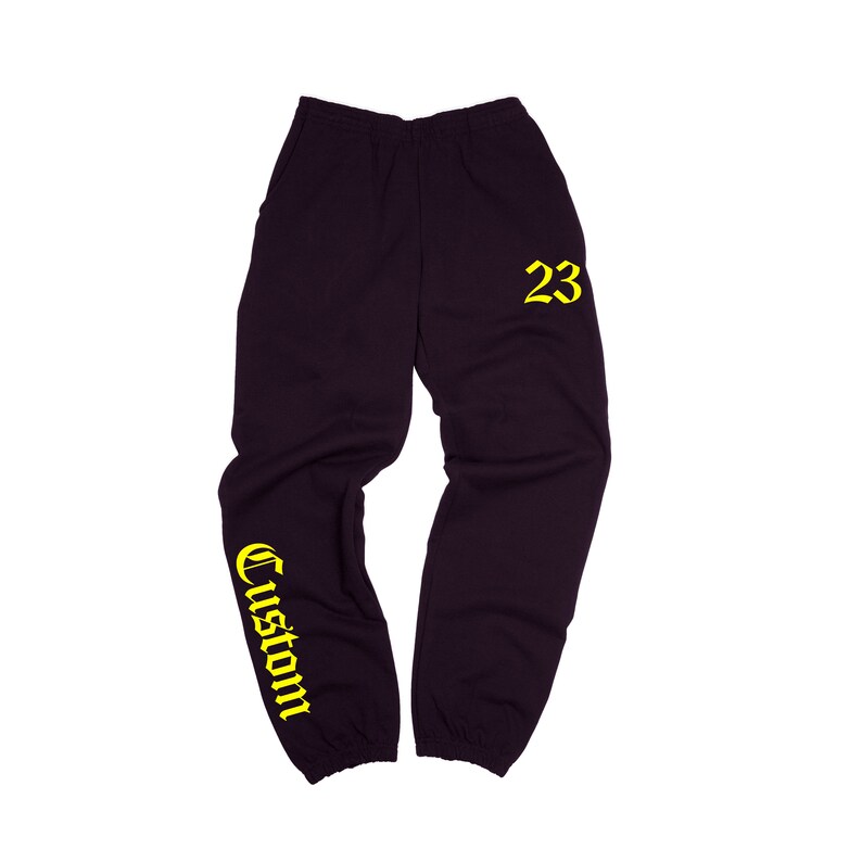 Custom Sweatpants Number and Name Sports West Coast Old | Etsy