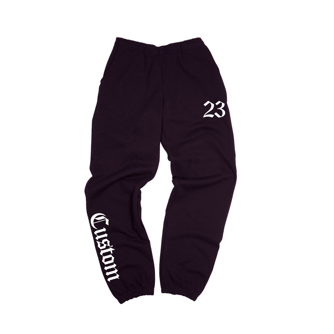 Custom Sweatpants Number and Name Sports West Coast Old - Etsy