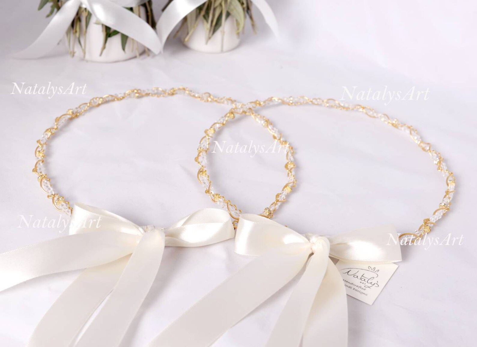 Stefana Silver Plated Greek Stephana Orthodox Wedding Crowns Greek ...