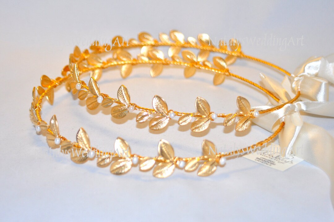 Gold Leaf Stefana Crowns, Greek Orthodox Stefana, Stephana Greece ...