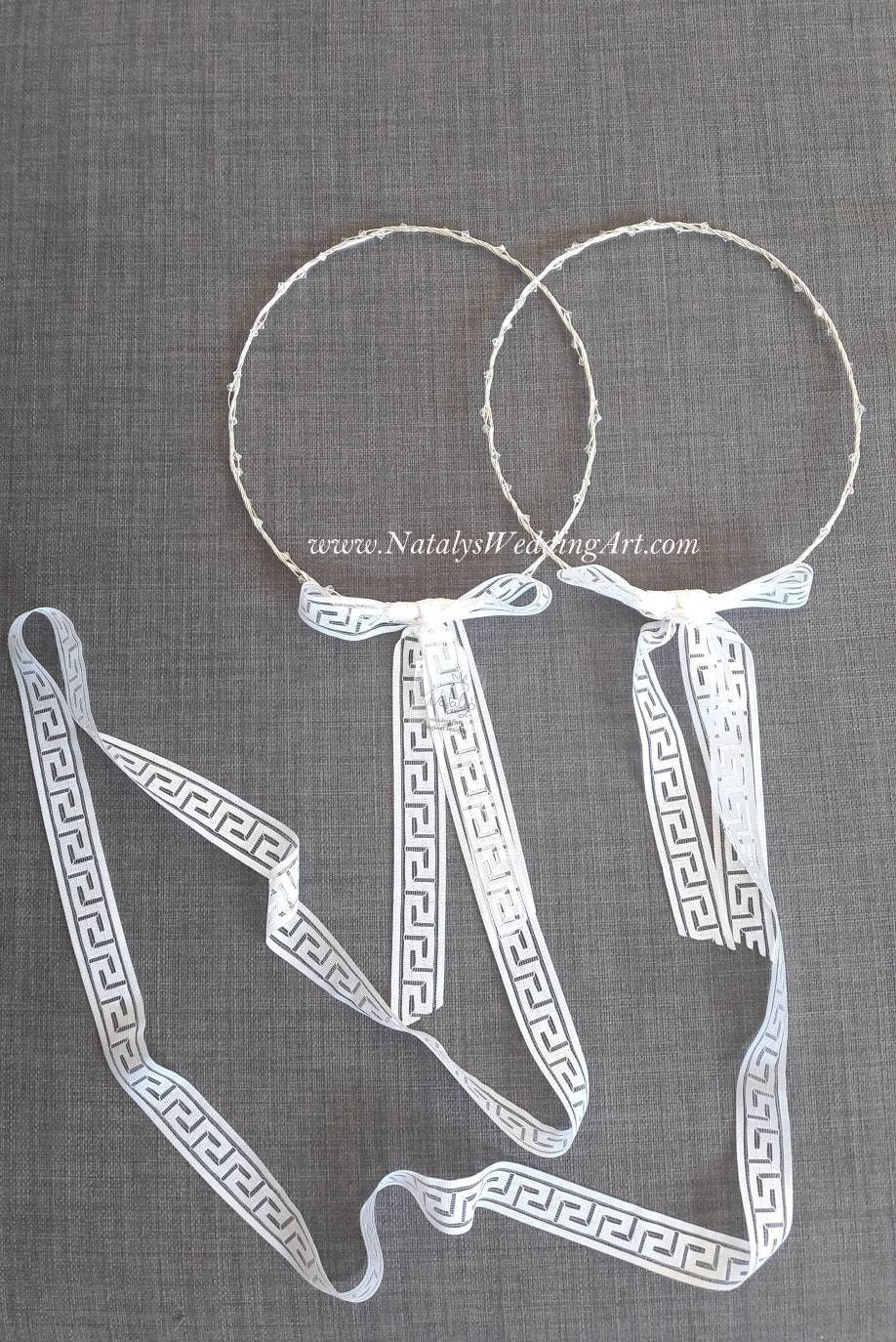 STEFANA Greek Crowns Greek Stefana Silver or Gold Orthodox - Etsy