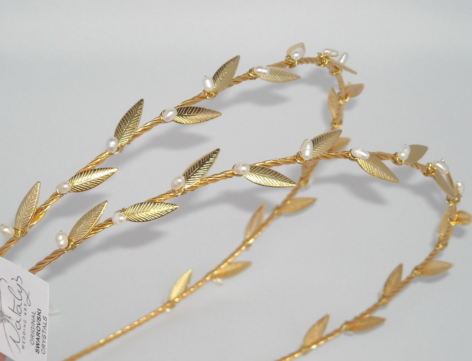 STEFANA Greek Crowns Ancient Greek Style Gold Plated Olive Leafs ...