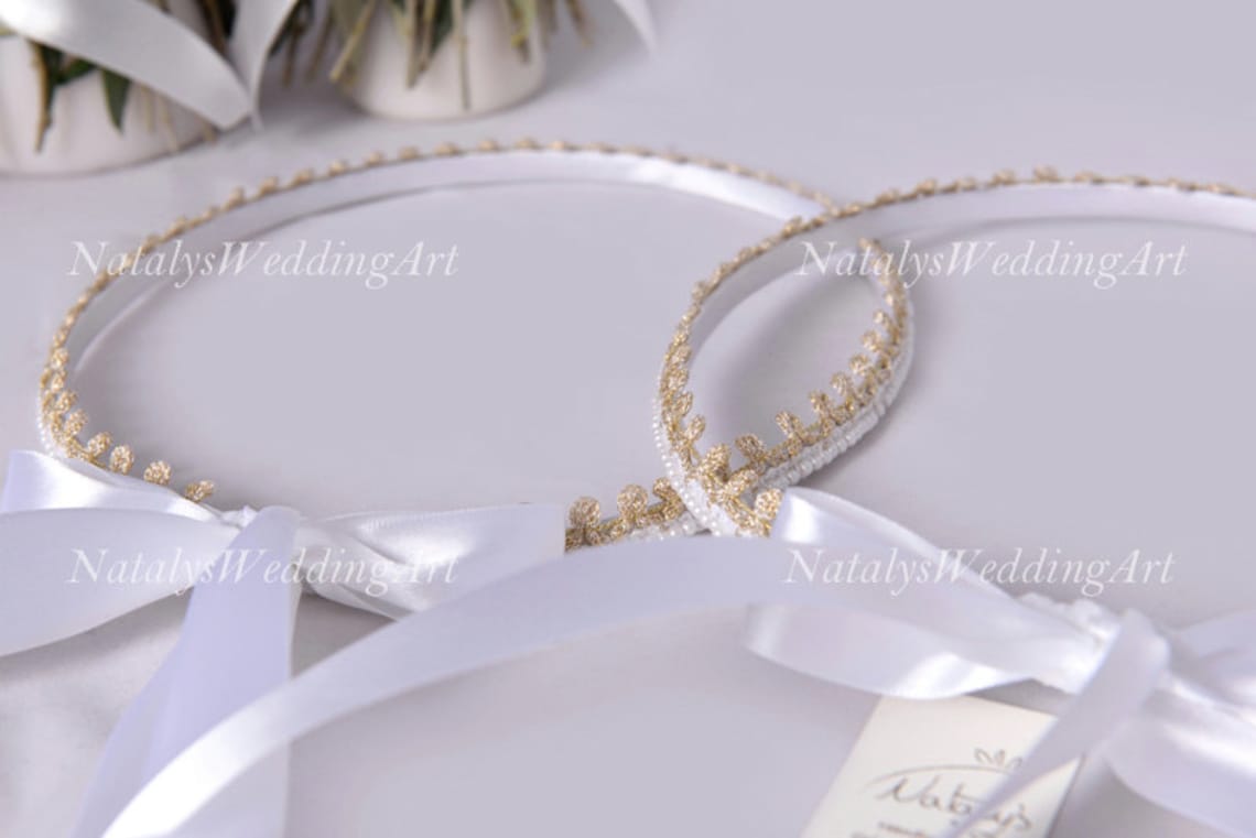 Stefana Greek Crowns Stephana Orthodox Greek Wedding Stefana / | Etsy