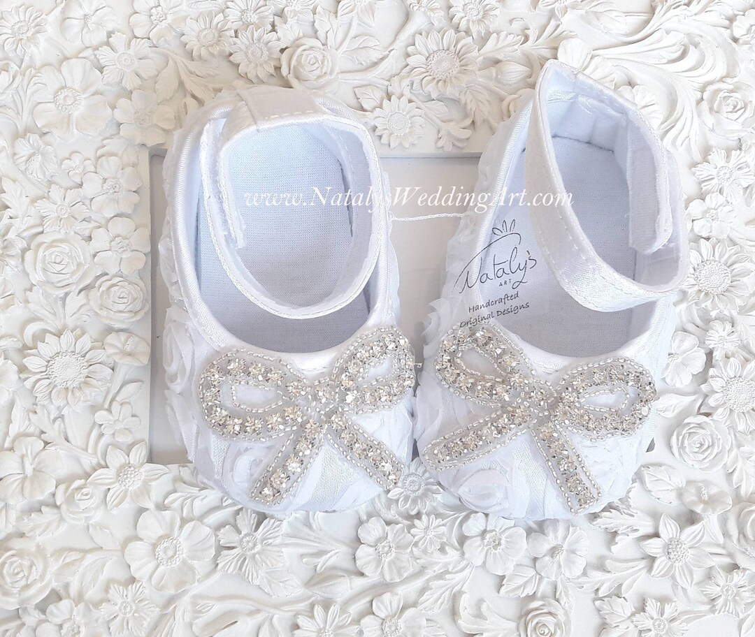 Baptism Baby Shoes Christening Baby Shoes Baby Wedding Shoes Crystal ...