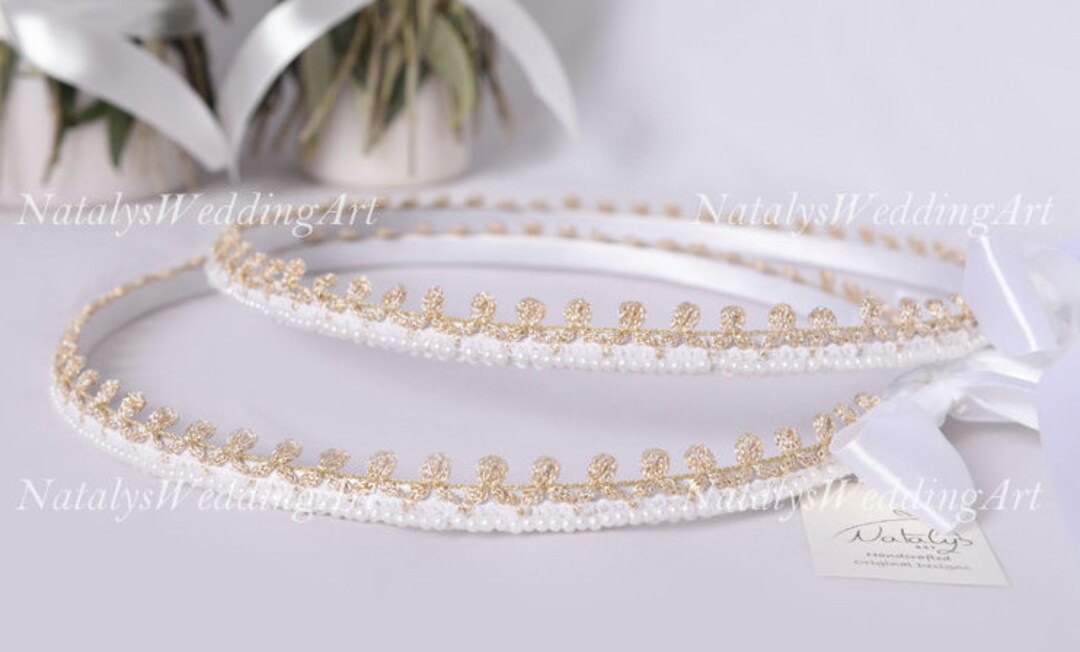 Stefana Greek Crowns Stephana Orthodox Greek Wedding Stefana / - Etsy