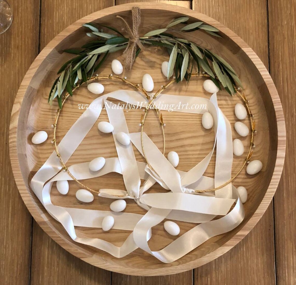 Stefana Greek Wedding Crowns Olive Stefana Greek Handmade Stefana ...