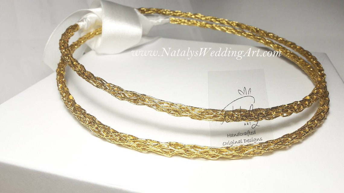 Greek Wreaths Silver or Gold Color Grecian Orthodox Wedding - Etsy