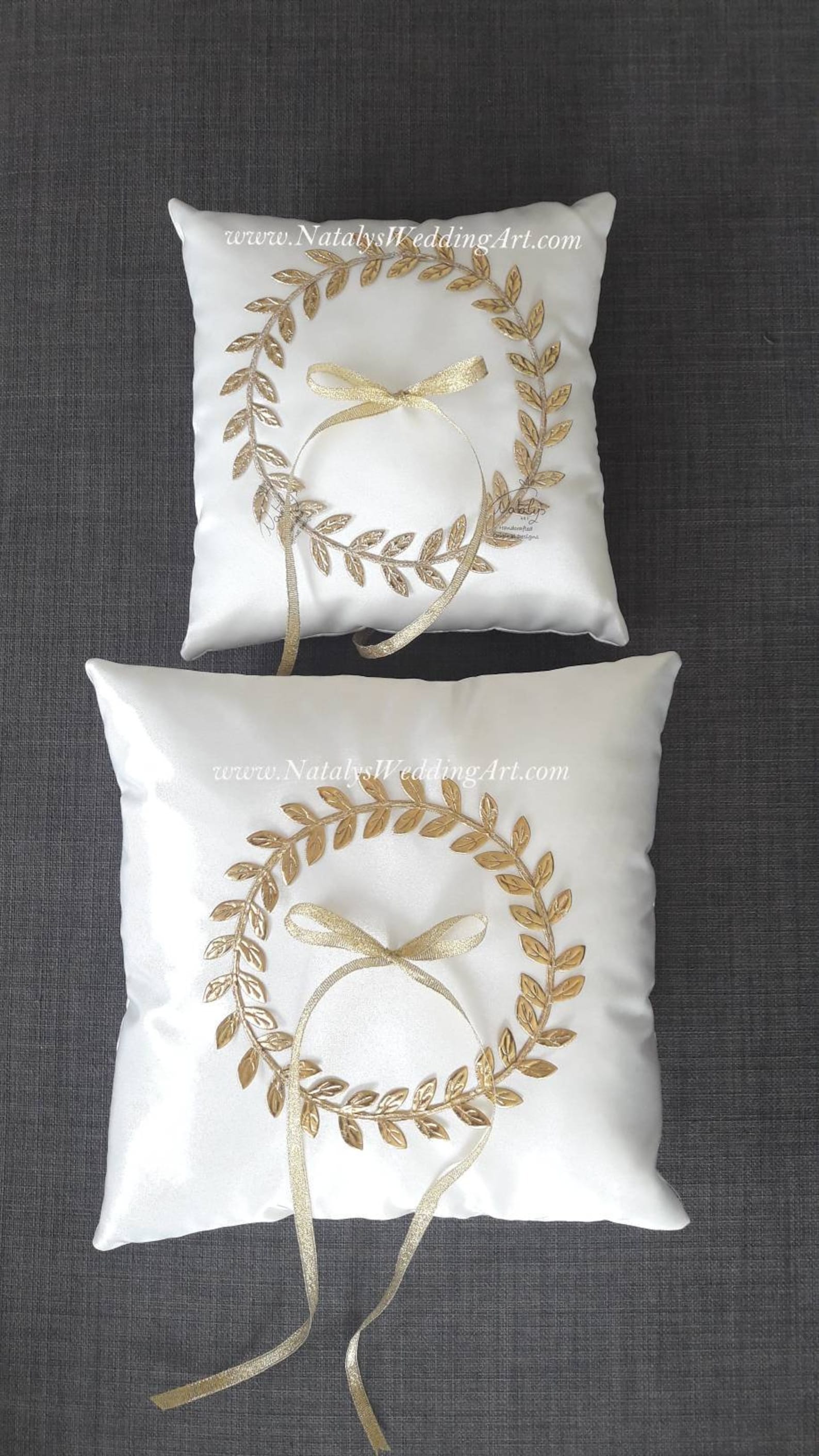 Ring Bearer Cushion Ring Cushion Gold Cushion White or Ivory - Etsy