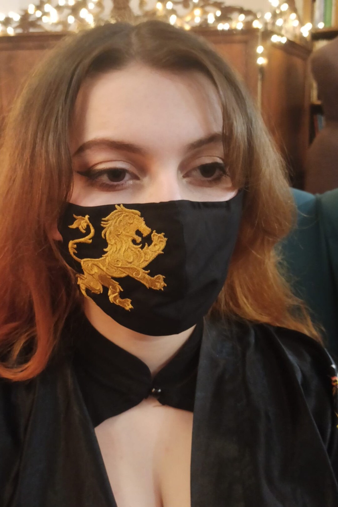 Heraldic Face Mask With Golden Lion - Etsy