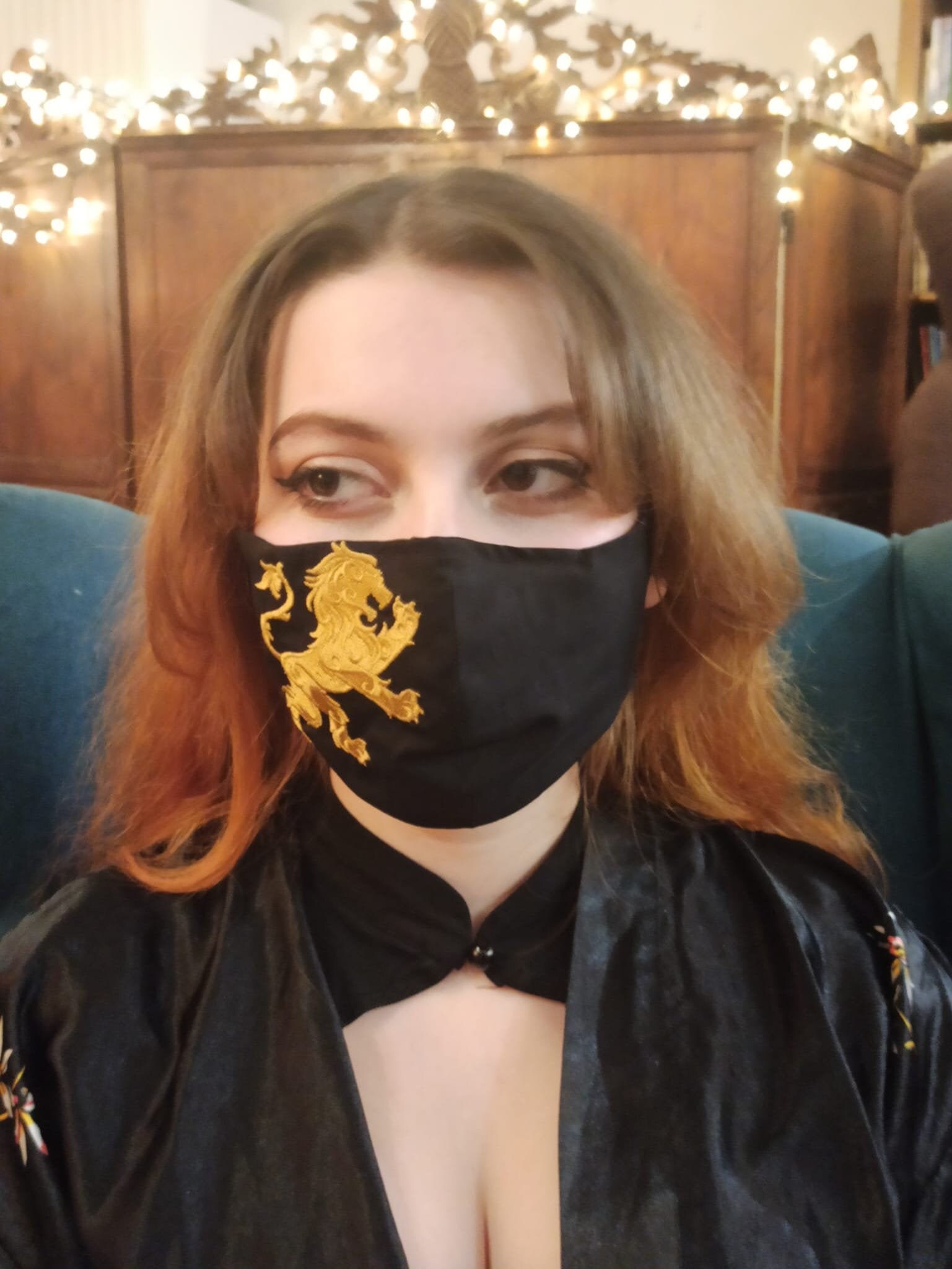 Heraldic Face Mask With Golden Lion - Etsy