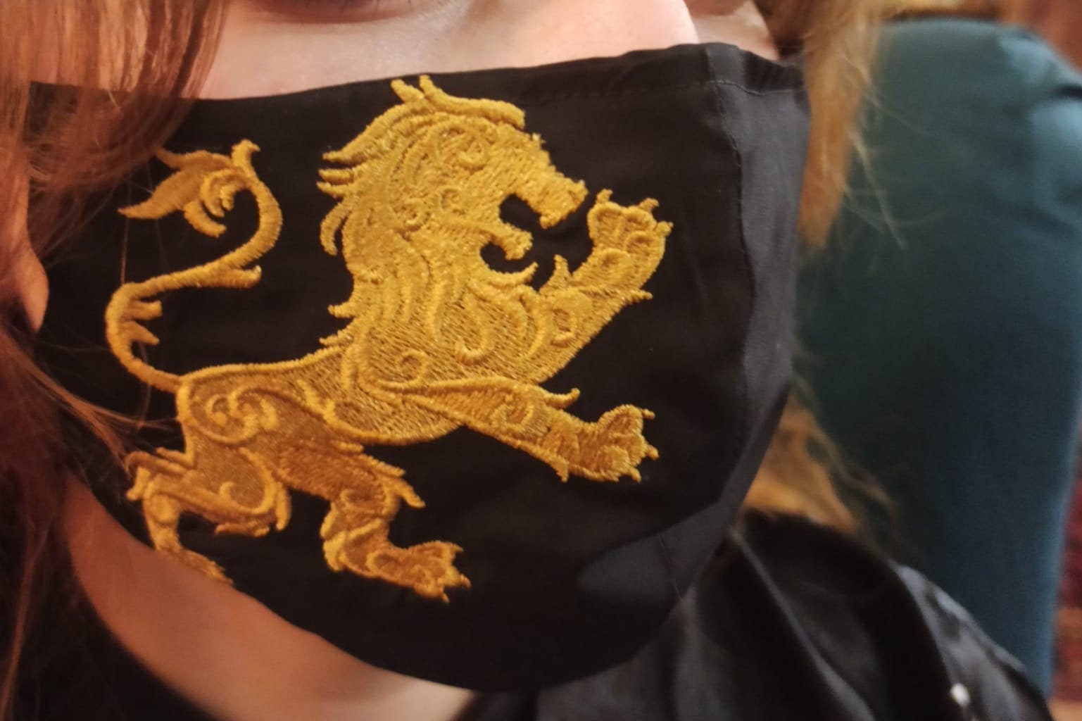 Heraldic Face Mask With Golden Lion - Etsy