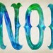 Watercolor Digital Hand Painted Alphabet SEA Writing Blue Aqua Mermaid ...