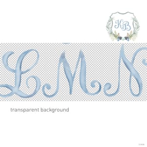 Wedding Crest Letters, Monogram Watercolor Script Alphabet, Handpainted ...