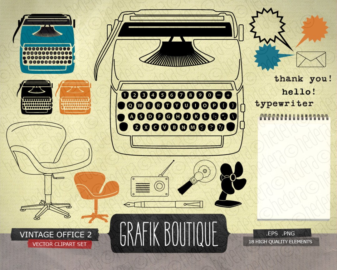 Typewriter Side Silhouette