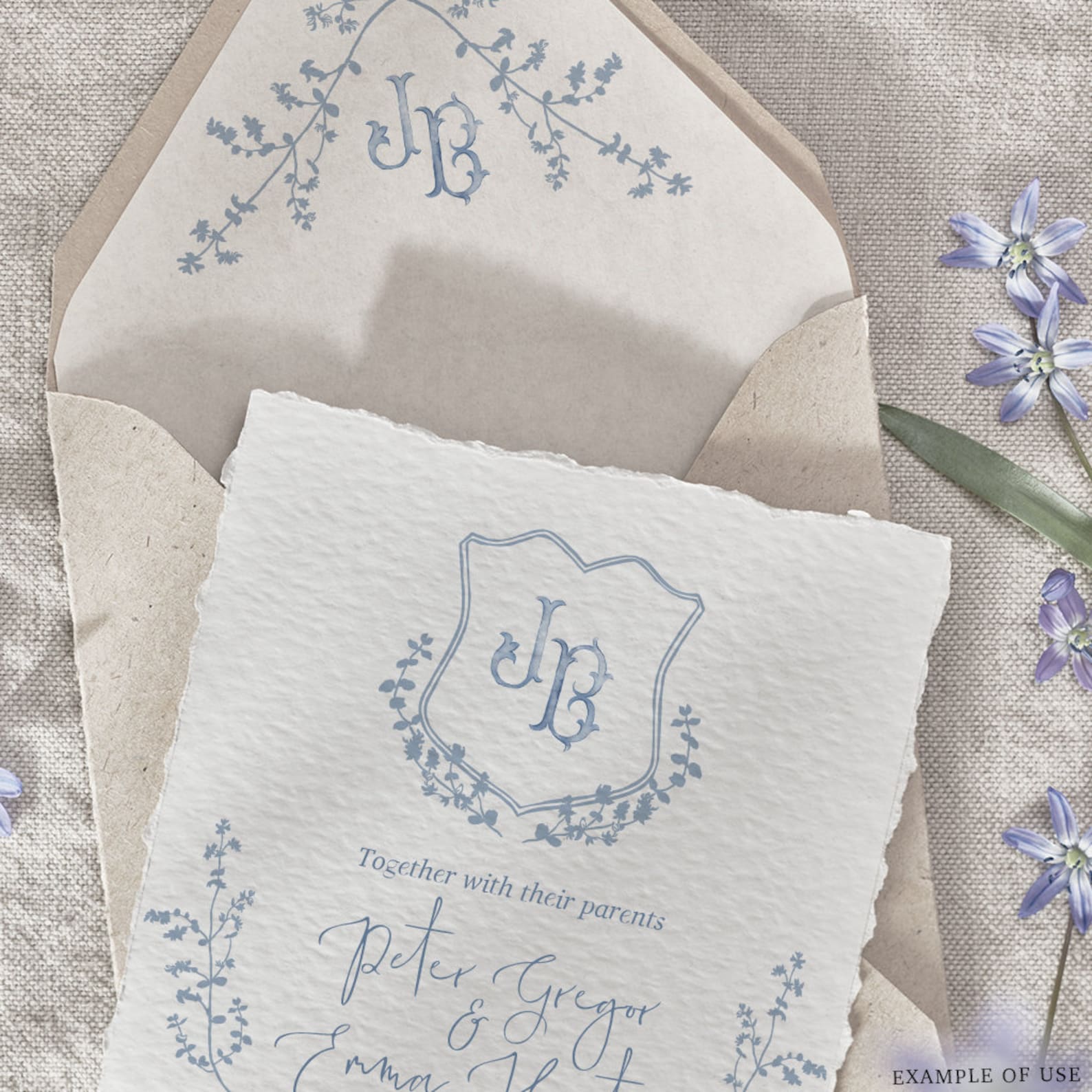 Floral Wedding Clip Art. Invitation Vector Svg Blue Elements. Rustic ...