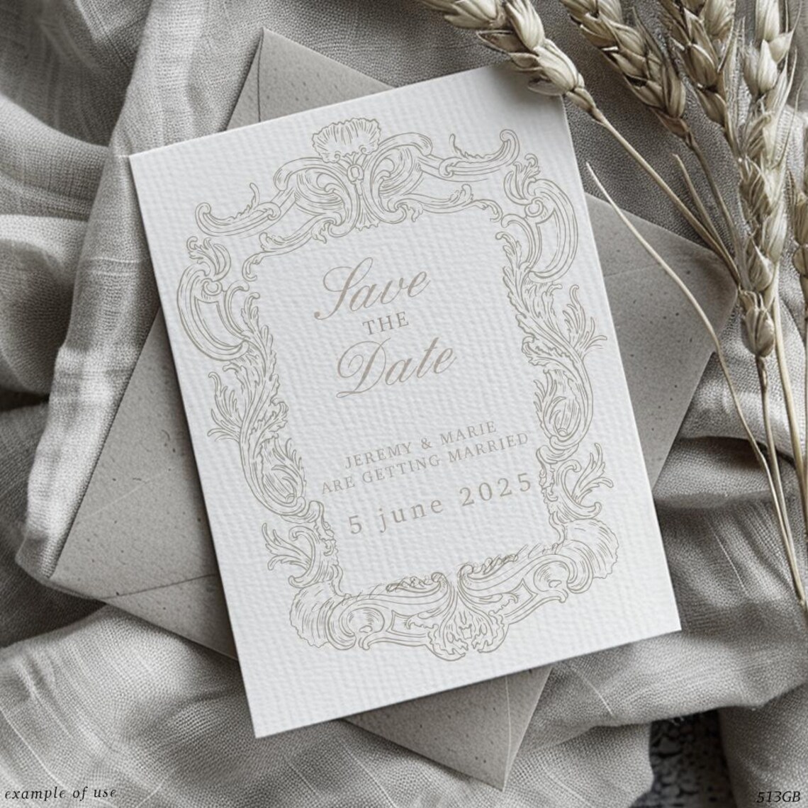 Baroque Blue Line Art, Rococo Frames, Wedding Crest Borders Acanthus ...