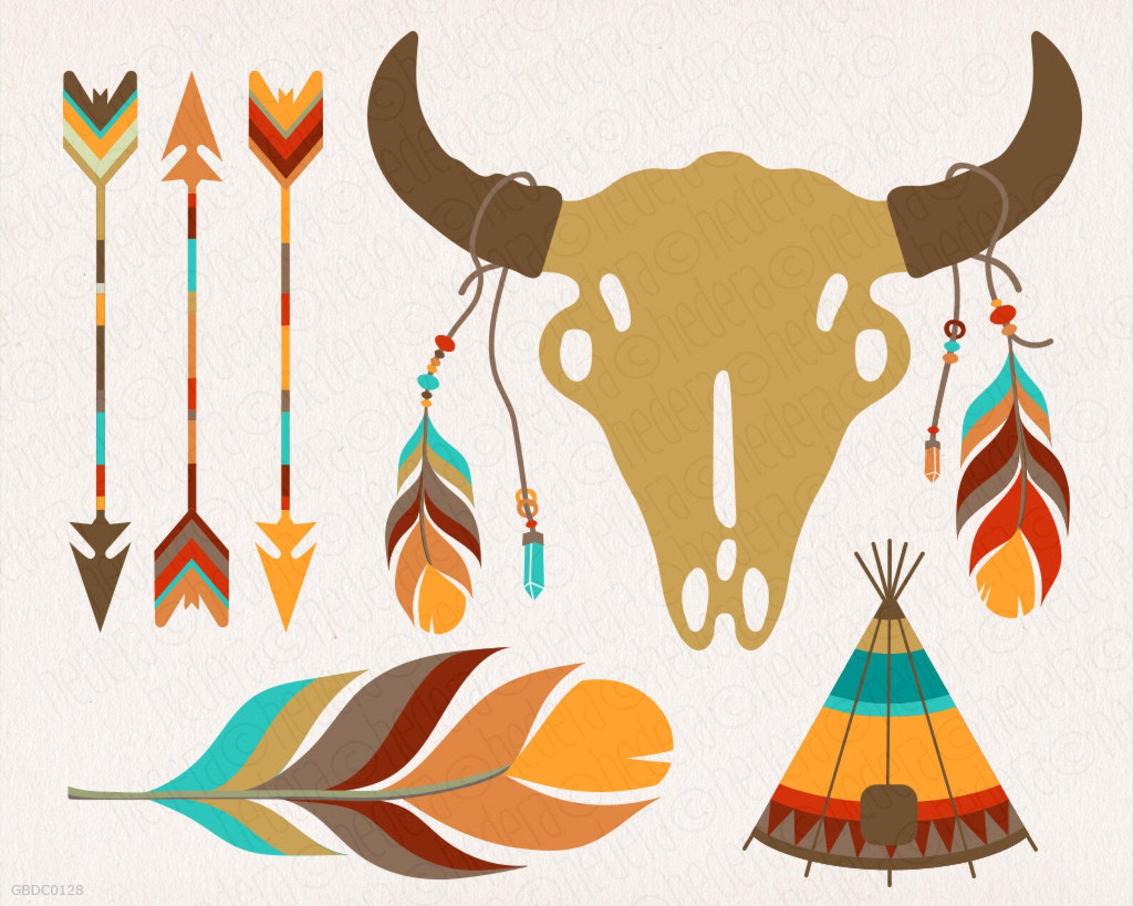 Dreamcatcher Teepee Feathers Crossed Arrows Tribal - Etsy