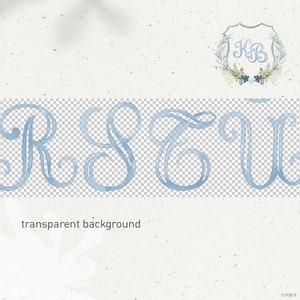 Wedding Crest Letters, Monogram Watercolor Script Alphabet, Handpainted ...