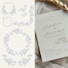 Wedding Invitation Clip Art. Floral Vector Silhouettes Svg Blue ...