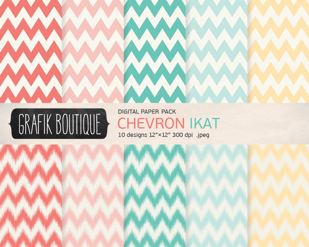 Mint Chevron Patterns