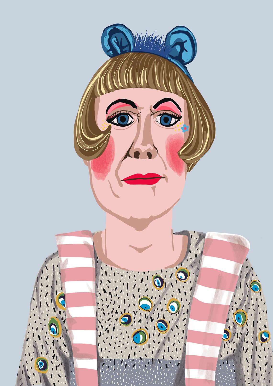 Grayson Perry as Claire pinafore Dress Digital Print A5, A4, A3 - Etsy