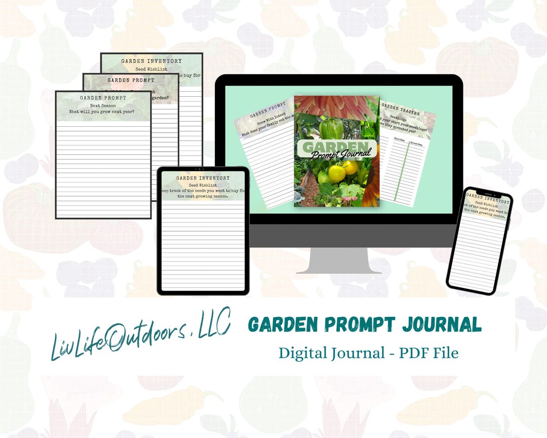 Digital Garden Prompt Journal - PDF Download - Helpful Questions to ...