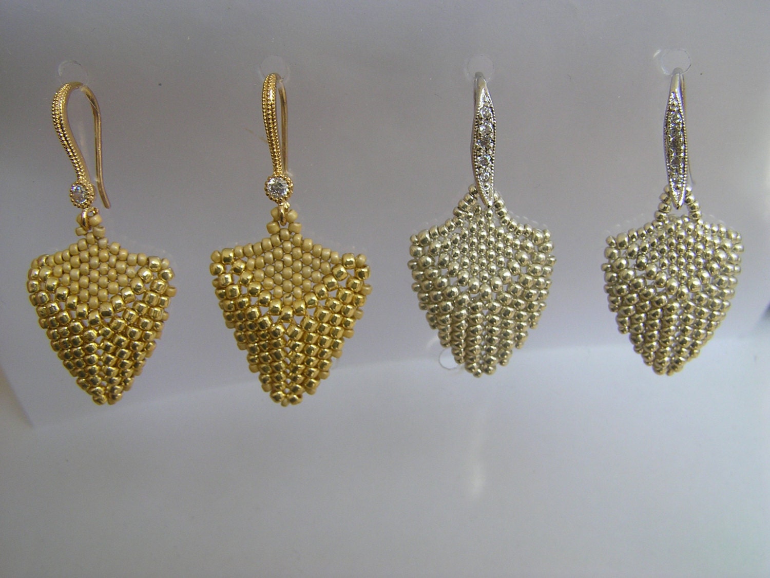 Pattern/tutorial in English for the Earrings Triangle - Etsy