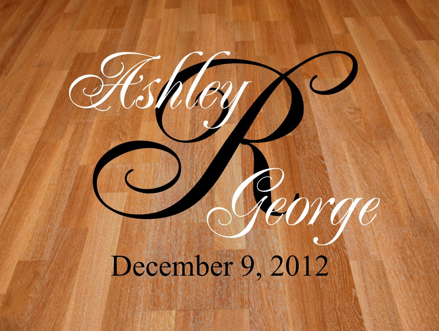 Monogram Wedding Dance Floor Decal Personalized Wall Decals - Etsy