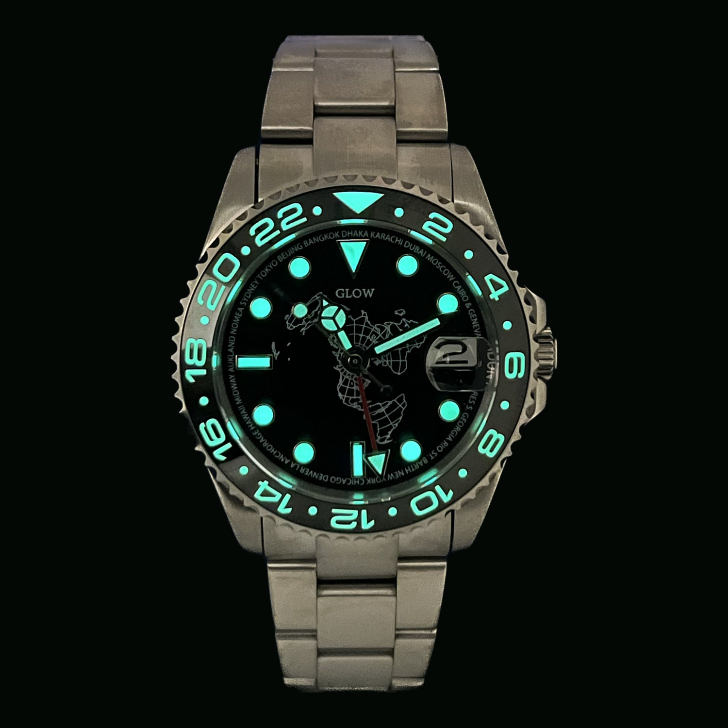 38mm GMT Homage Worldtimer Watch Seiko NH-34A Movement - Etsy