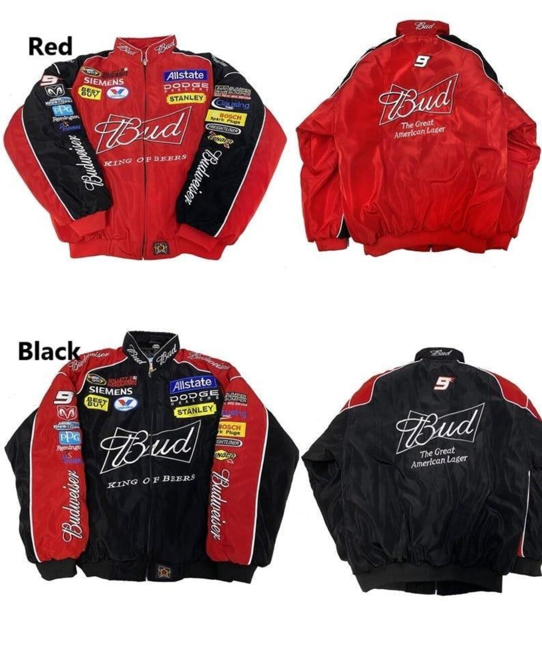 Nascar Budweiser Racing Jacket,nascar Racing Bomber Jacket F1,racing ...