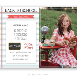 Back to School Mini Session Template Photography Marketing - Etsy