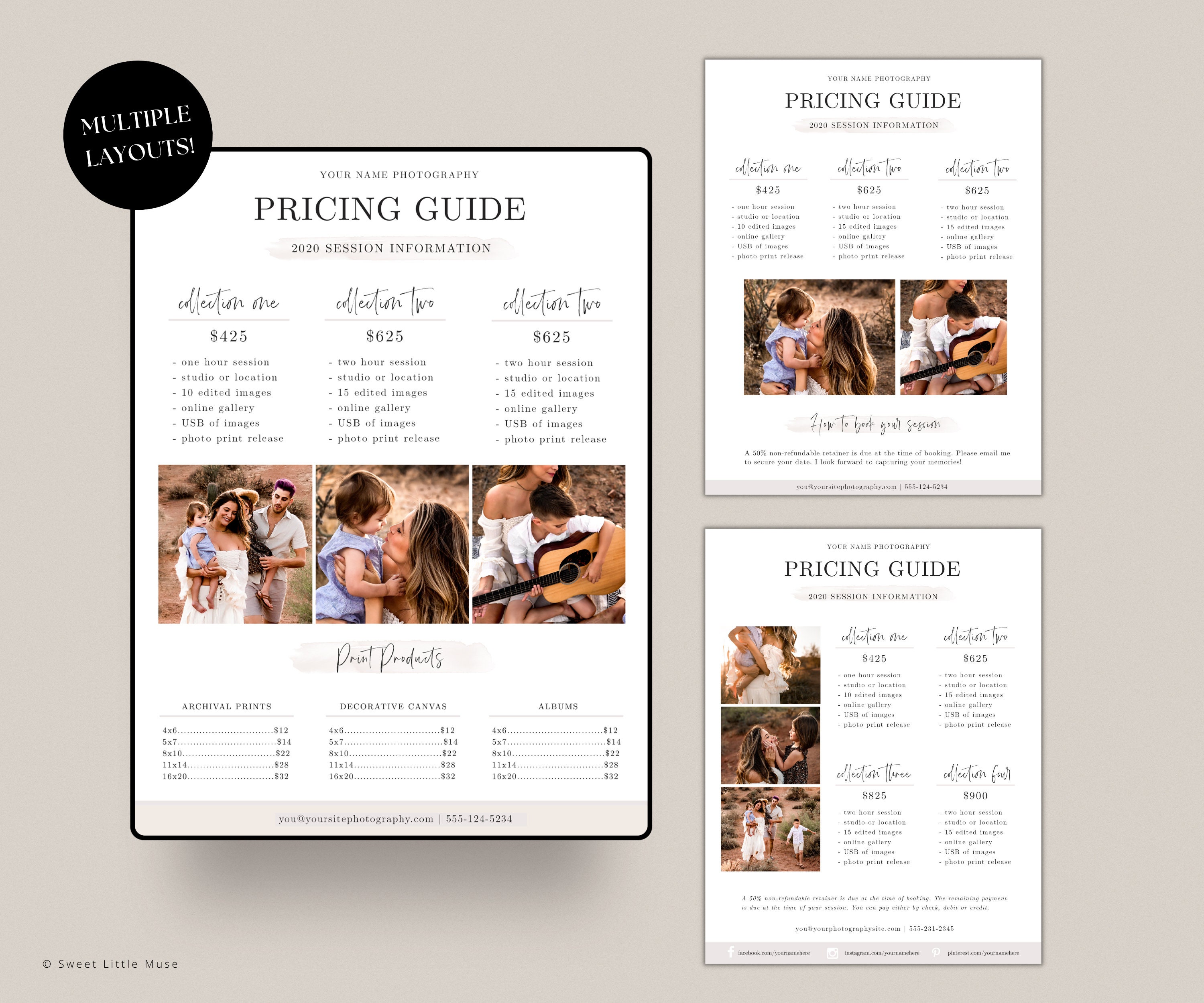 Photography Pricing Guide Template Photography Price Guide - Etsy