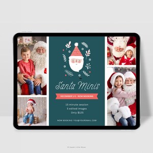Santa Mini Session Template: Editable Christmas Minis Canva (digital ...