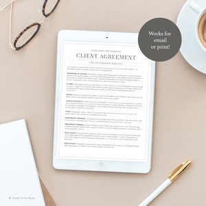 Photography Contract Template - Model Release - Photography Print ...