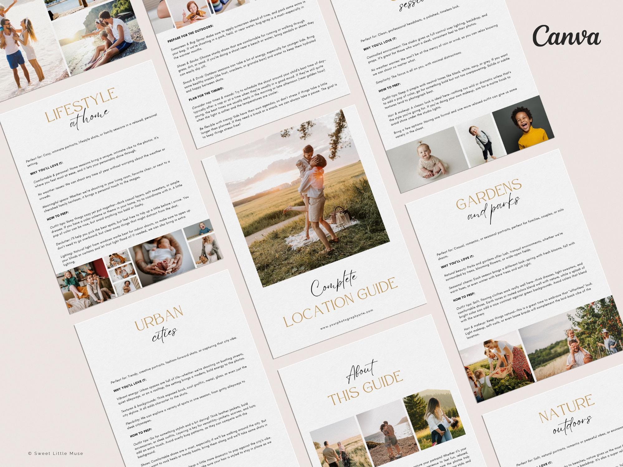 Photography Location Guide Template: Editable Client Guide (canva) - Etsy