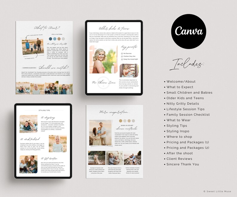 Photography Style Guide Template for Canva: Client Welcome Guide ...