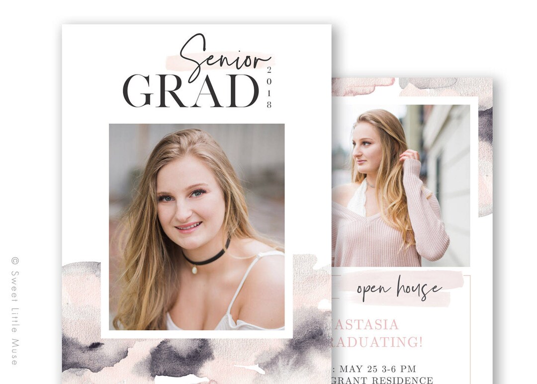 Senior Graduation Announcement Template - Senior Grad Card Templates ...
