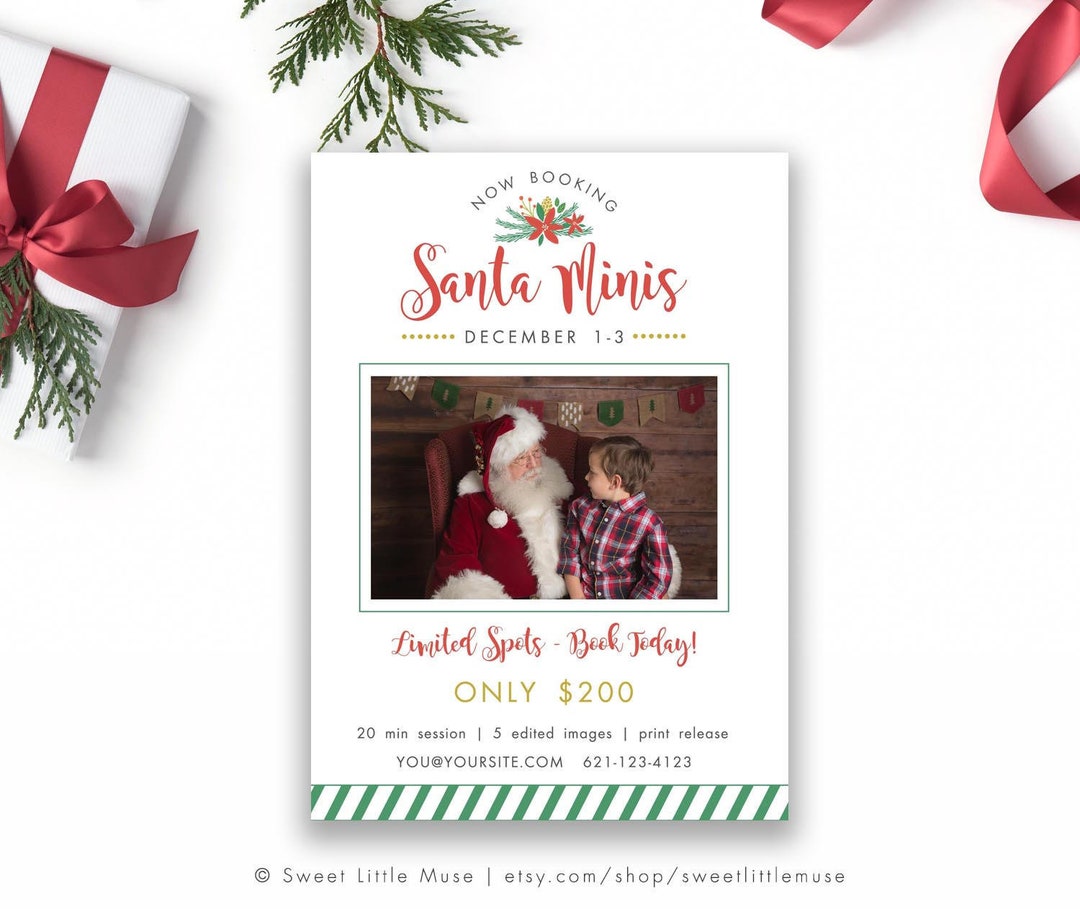 Santa Mini Session Template Christmas Mini Session Template - Etsy