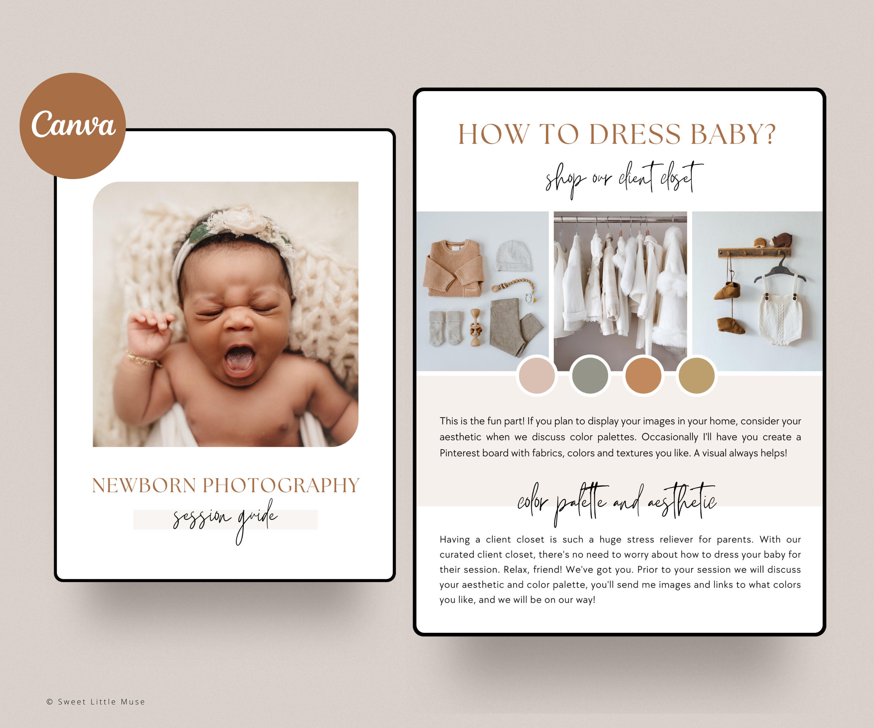 Newborn Guide Canva - Etsy