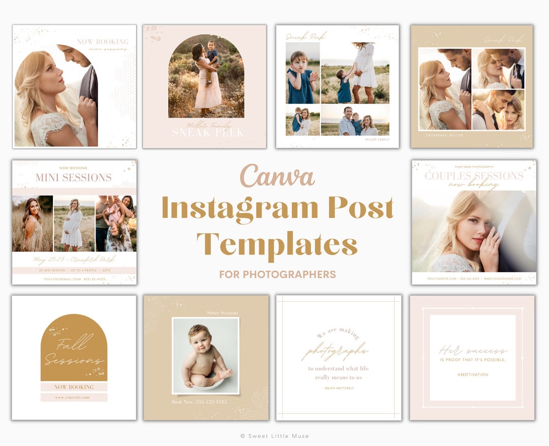 Instagram Templates for Photographers - Instagram Post Templates for ...