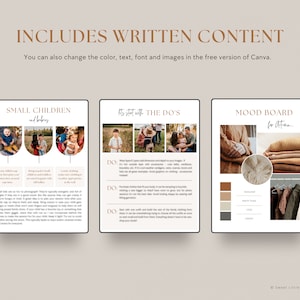 Photography Style Guide Template Canva: Session Prep (digital Download ...