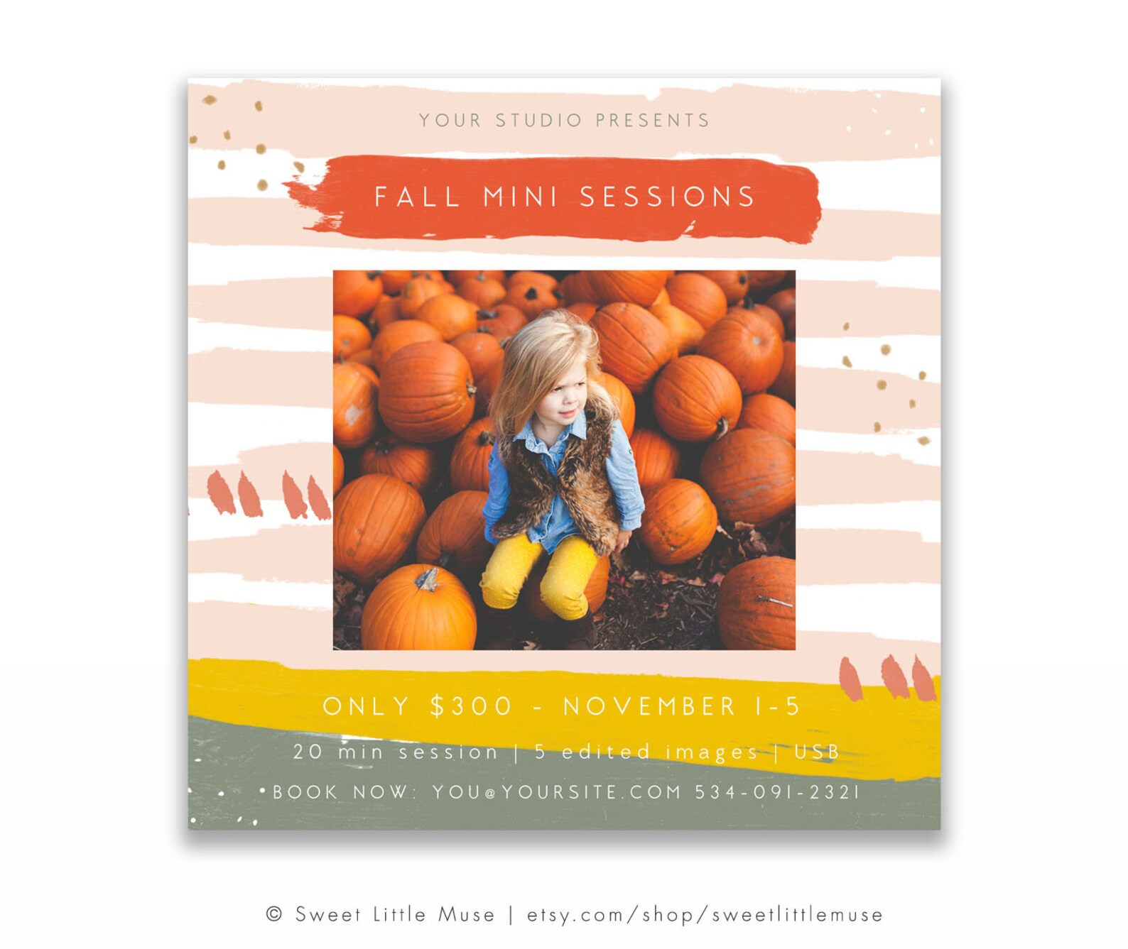 Fall Mini Session Template Autumn Photography Marketing - Etsy