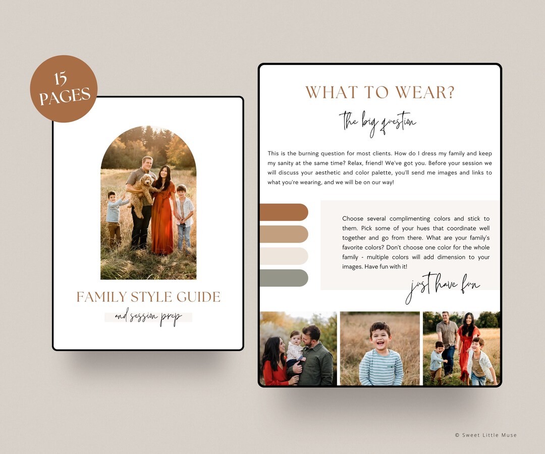 Photography Style Guide Template Canva: Session Prep (digital Download ...