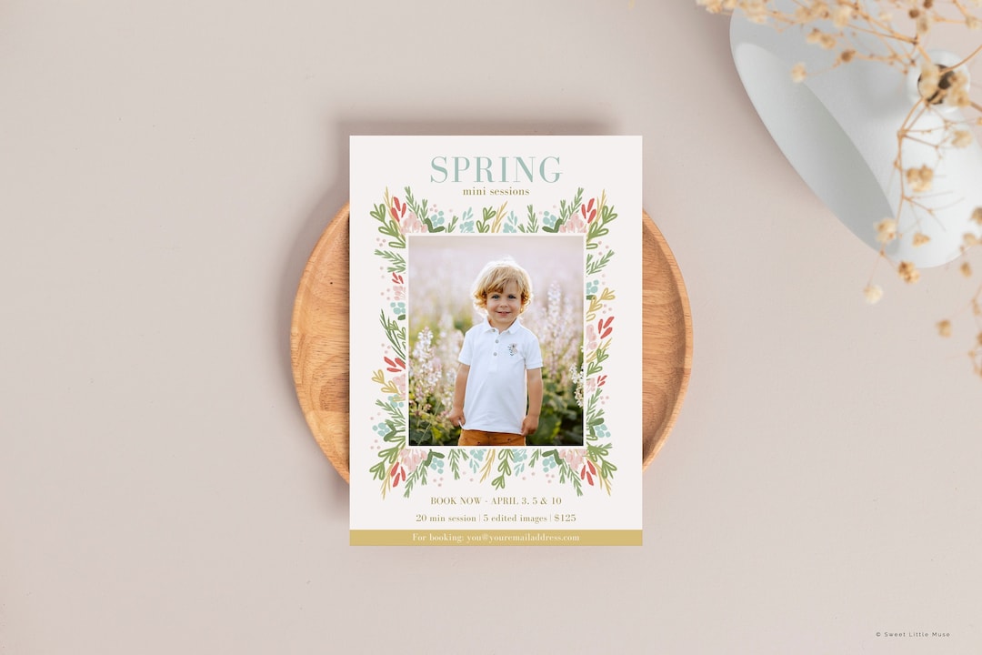 Spring Mini Session Template Canva - Spring Mini Template - Canva ...