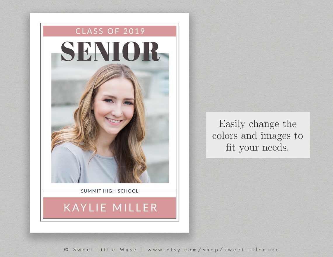 Senior Graduation Announcement Template Senior Grad Card | Etsy