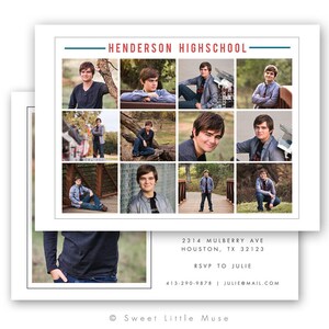 Senior Graduation Announcement Boy Senior Card Template - Etsy