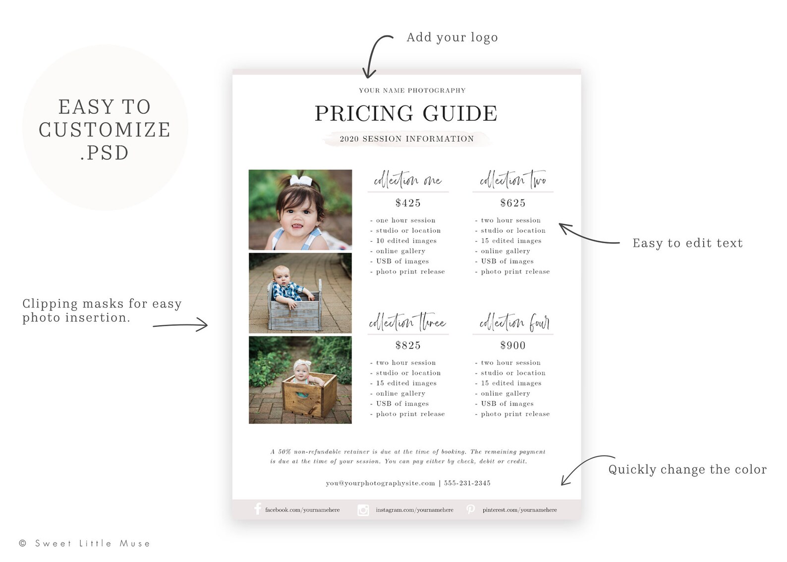Photography Pricing Guide Template Photography Price Guide - Etsy
