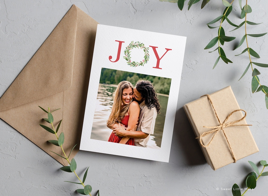 Canva Christmas Card Template, Editable Christmas Card, Holiday Photo ...