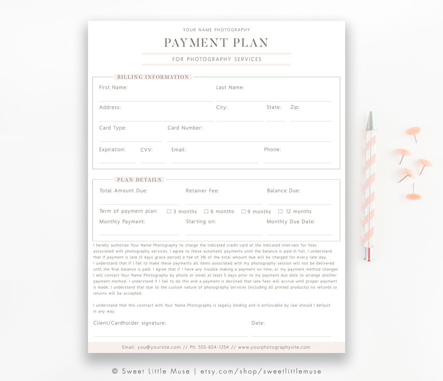 Monthly Payment Plan Agreement Template